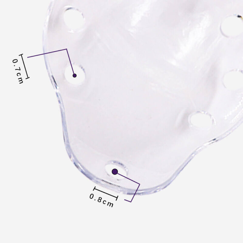Plastic Eye Shield Ventilated Clear Eye Care with 8/9 Holes