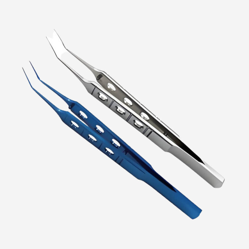 Curved Masket Capsulorhexis Forceps Ophthalmic Instrument